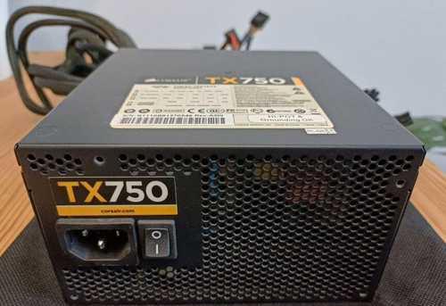 Блок питания Corsair TX750 V2 750W 80+ Bronze