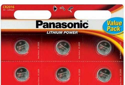 Батарейки Panasonic CR-2016EL/6B дисковые литиевые