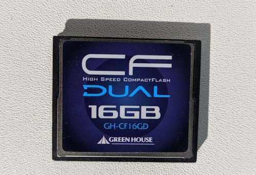 Карта памяти compact flash от Green House 16GB