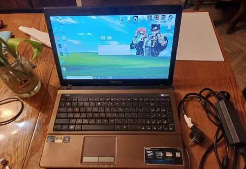 15.6" ASUS K53S, 500 ГБ, Core i5-2430M, RAM 8 ГБ, Radeon 610M 2 ГБ