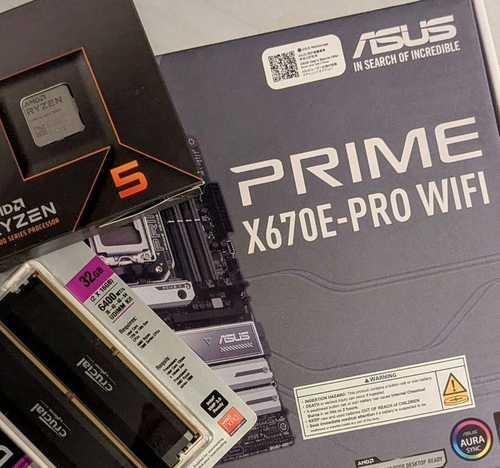 Asus Prime X670E-PRO   Ryzen 5 7600X   DDR5 32Gb