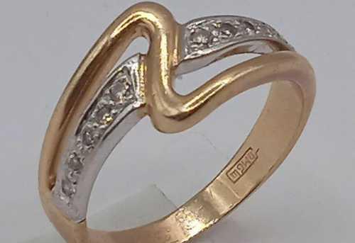 Золотое кольцо с бриллиантами 4,12гр**