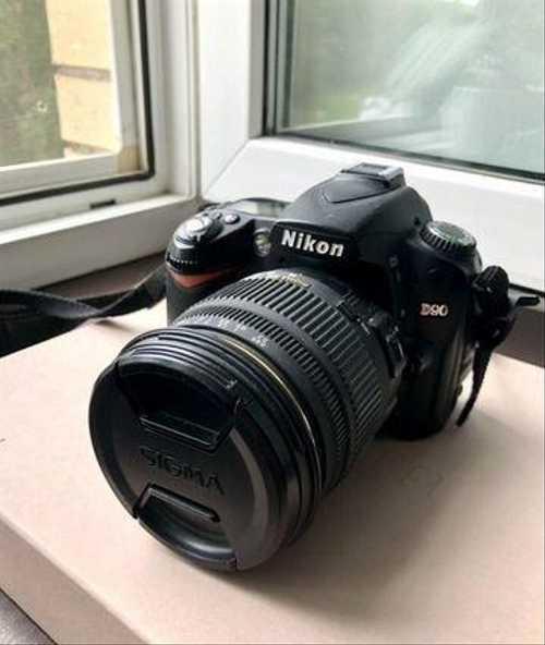 Фотоаппарат Nikon d90+объектив Sigma 18-50mm f/2.8