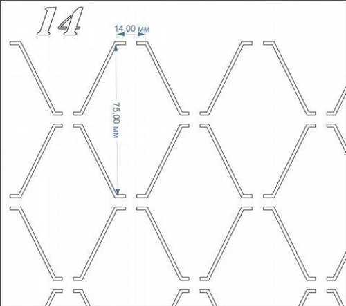Трафарет номер 14 для строчки