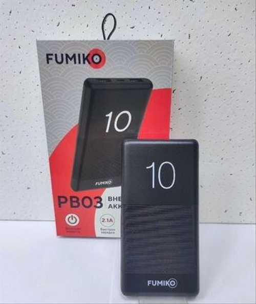 Внешний аккумулятор fumiko PB03 10000 mAч черный