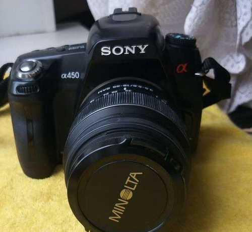 Зеркальный фотоаппарат sony a450 kit