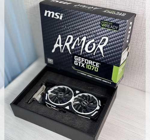 Видеокарта MSI GeForce GTX 1070 armor 8G OC