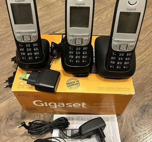 Телефон Gigaset A415 Trio черный