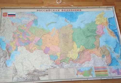 Настенная политическая карта России
