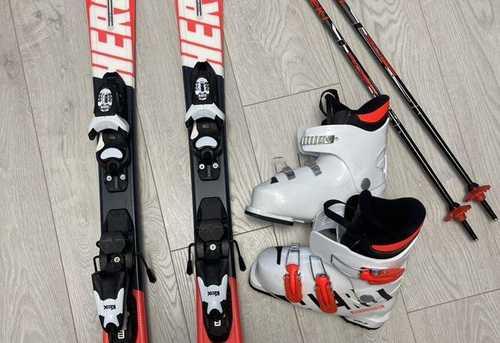 Горные лыжи детские 110 комплект rossignol