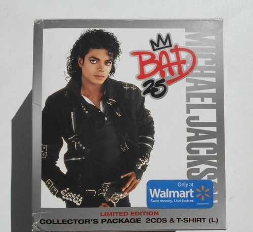 Michael Jackson Bad 25th 2CD + T-Shirt walmart BOX