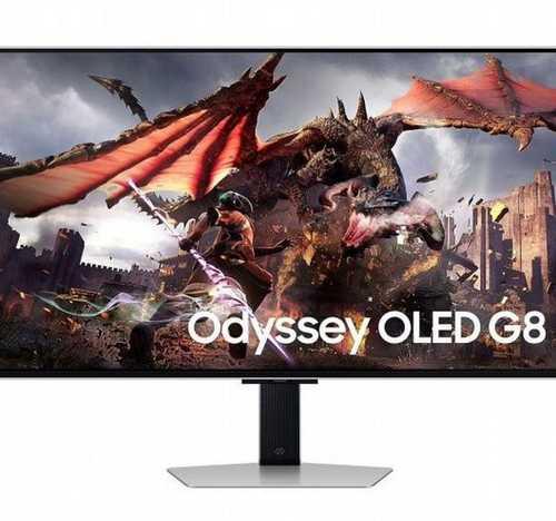 Samsung 32" Odyssey oled G8 LS32DG800sixci серебристый oled LED 16:9 hdmi M/M TV матовая HAS Piv 250