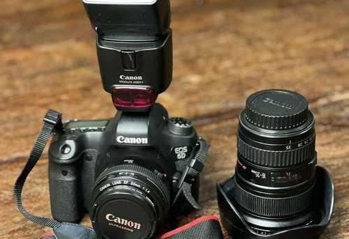 Canon 6d + 50/1.4 (отдельно 16-35/2.8 и 430EX II )
