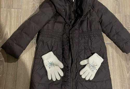 Зимнее удлиненное куртка /пальто для девочки