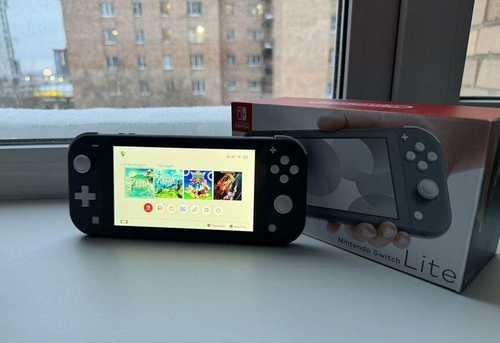 Новая Nintendo Switch Lite Gray Чип+128+Игры