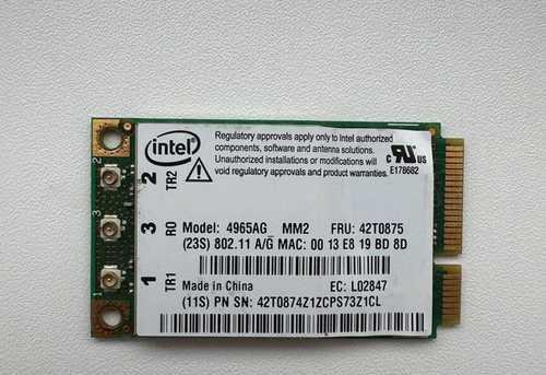 Wi-Fi модуль для ноутбука Intel 4965AGN MM2