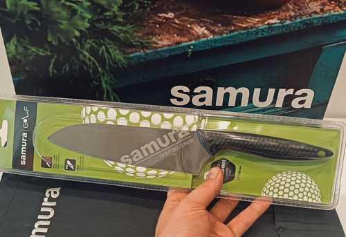 Нож кухонный"Samura Golf stonewash"Сантоку 180 мм