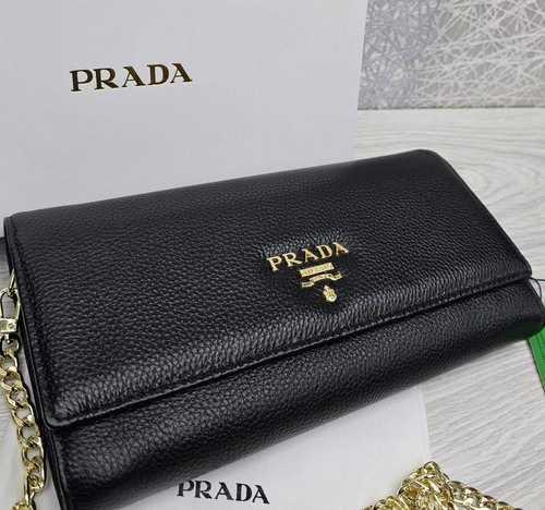 Сумка клатч prada кожа 25 см