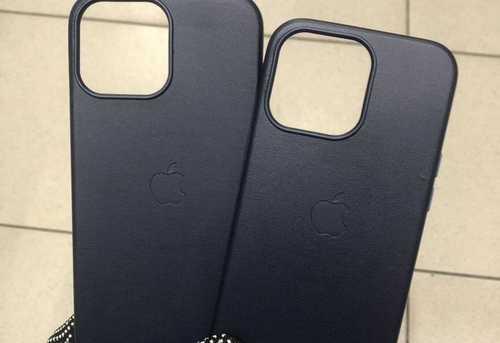 Чехол на iPhone 13 Pro/Max MagSafe Leather синий