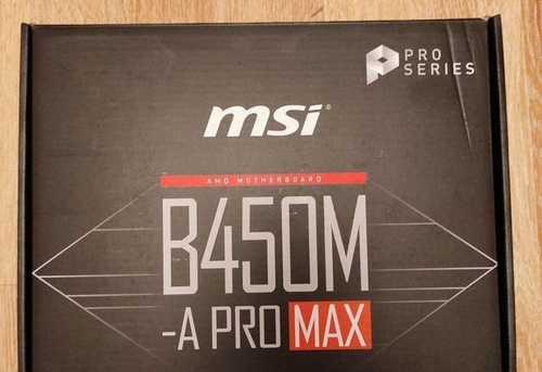 Материнская плата Msi b450m a PRO MAX (новая)