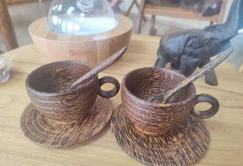 Чайная пара из кокосового дерева