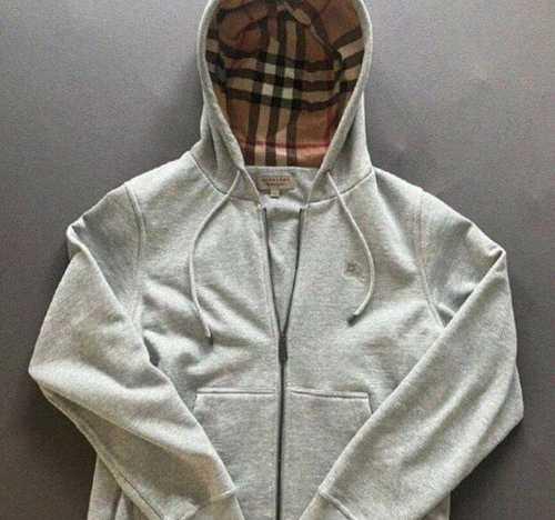 Зип Худи Burberry Оверсайз Серая