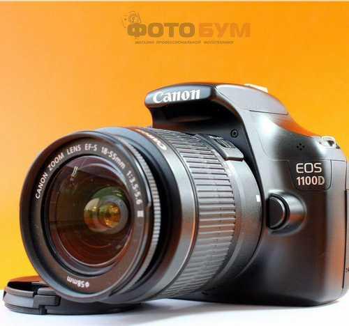 Фотоаппарат Canon 1100d kit 18-55 IS III пробег 25