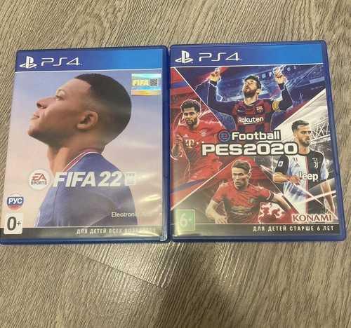 Fifa 22 и pes 2020 PS4/PS5