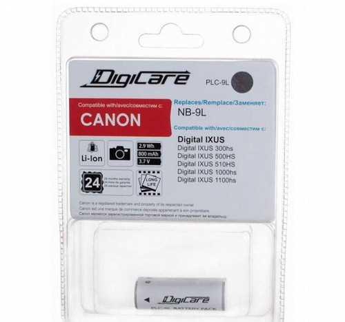 Аккумулятор DigiCare PLC-9L / NB-9L / ixus 300HS