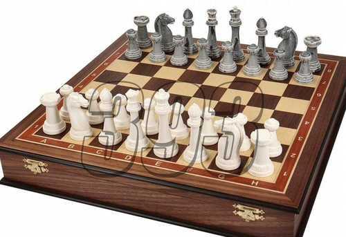Шахматы в ларце Зимняя сказка (орех-ясень, (53406)