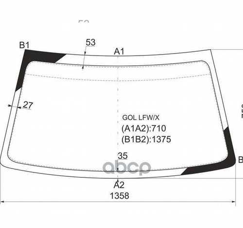 Стекло лобовое Volkswagen Pointer 04-06 gollfwx