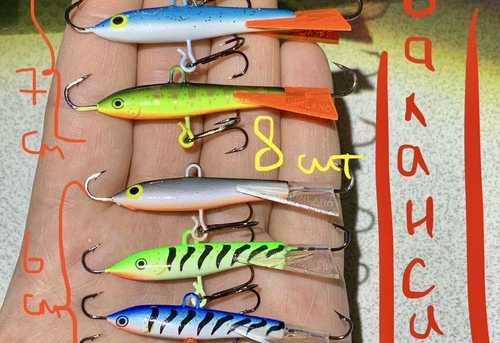 Балансиры Rapala 8 шт в разном весе набором