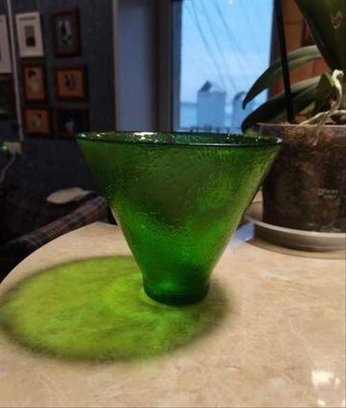 Креманка ваза цветное стекло под мороженое СССР