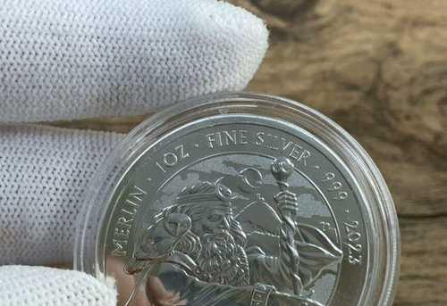 Серебряная монета Великобритании "Мифы и легенды