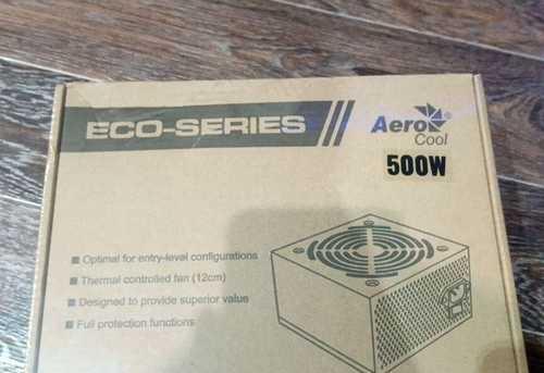 Блок питания aerocool eco 500w новый