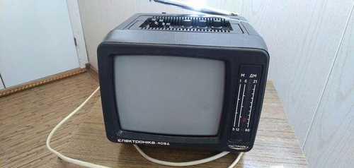 Переносной черно-белый телевизор Электроника 409д