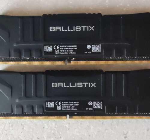 Crucial ballistix ddr4 16gb (2x8gb) 3600 cl16