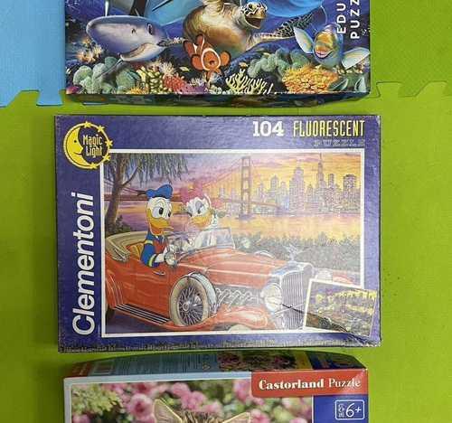 Пазлы 3 шт пакетом, Educa, Clementoni, 100