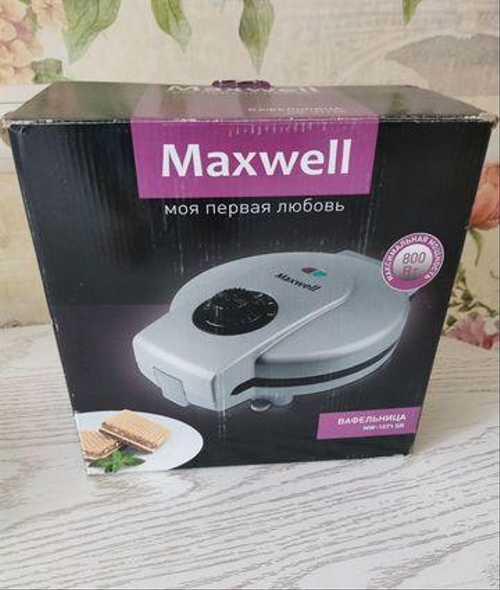 Вафельница maxwell mw-1571 sr