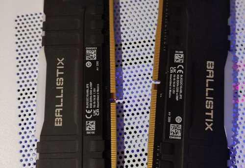 Crucial ballistix RGB ddr4 8gbx2 3200мГц cl16