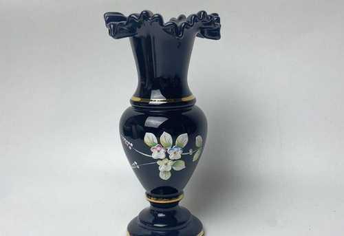 Винтажная ваза из цветного стекла Чехословакия