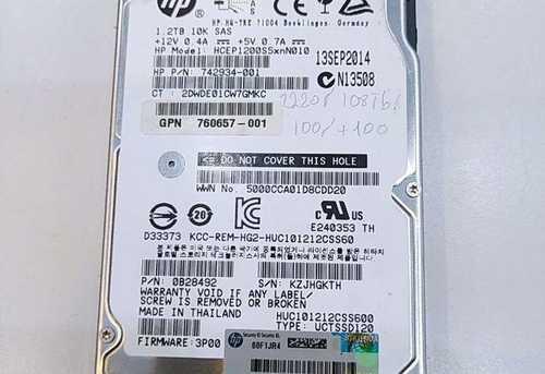 Жесткий диск HP 1.2 Tb SAS 10K 6G SFF