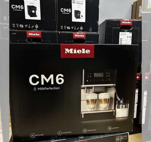 Кофемашина miele cm 6160 черная и белая