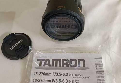Объектив tamron 18-270mm для Canon