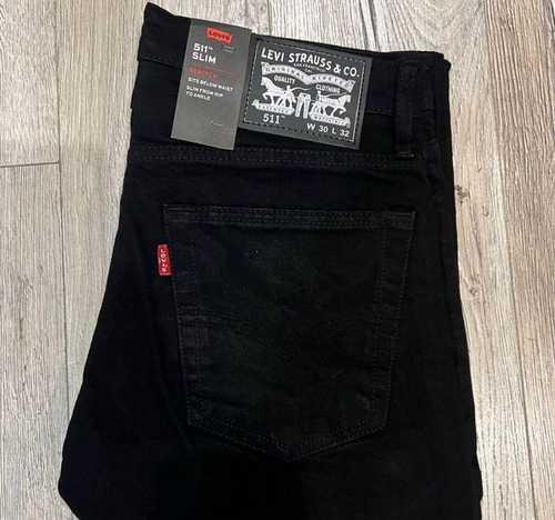 Джинсы Levis 511 новые плотные черные