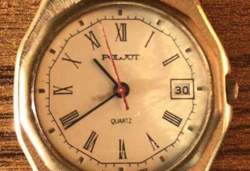 Часы Полёт кварцевые позолоченные СССР