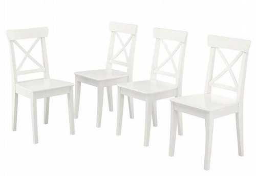 Набор 4 стула, белые, черные, икеа новые