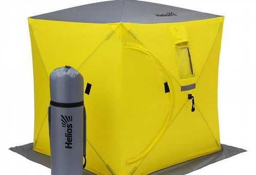 Палатка зимняя Куб 1,8х1,8 yellow/gray Helios (HS