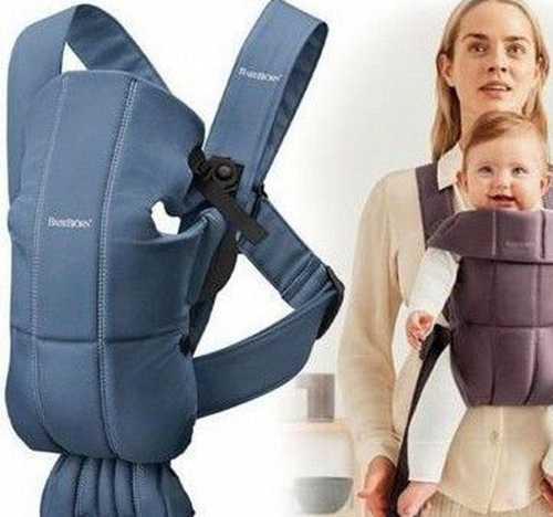 Рюкзак-кенгуру BabyBjorn mini Cotton Индиго