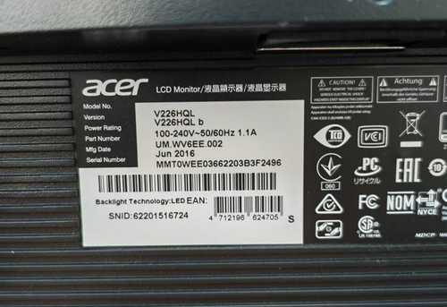 Монитор для компьютера acer V226HQL
